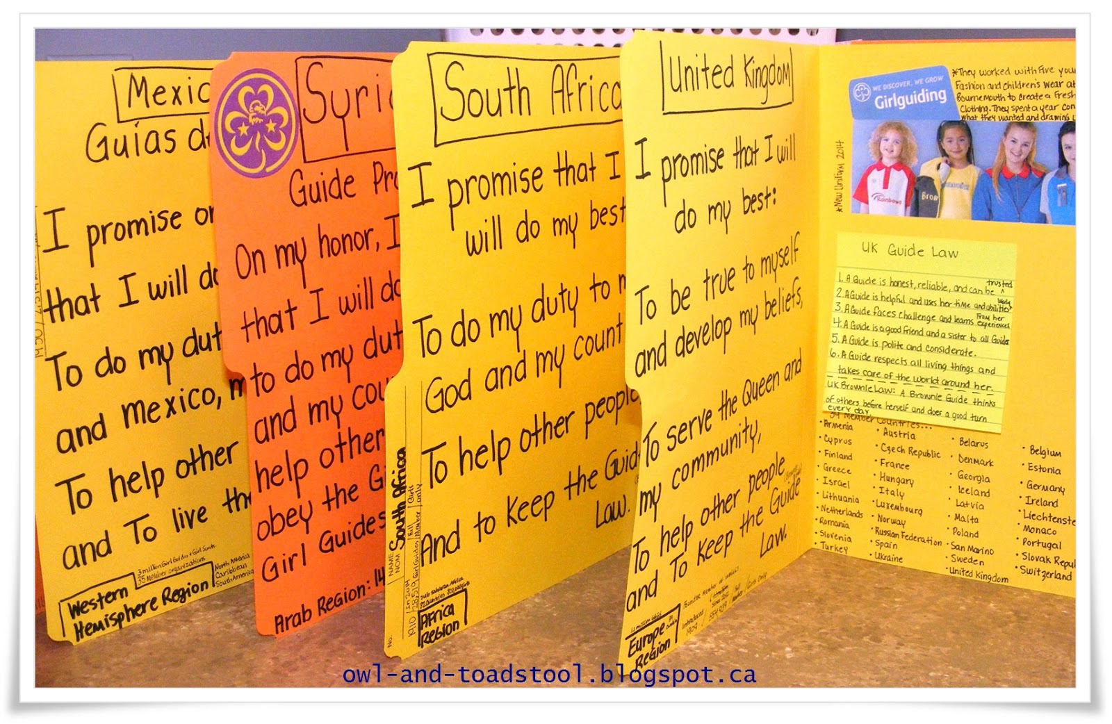 Owl & Toadstool: Girl Guides World Guiding Badge and Lapbook