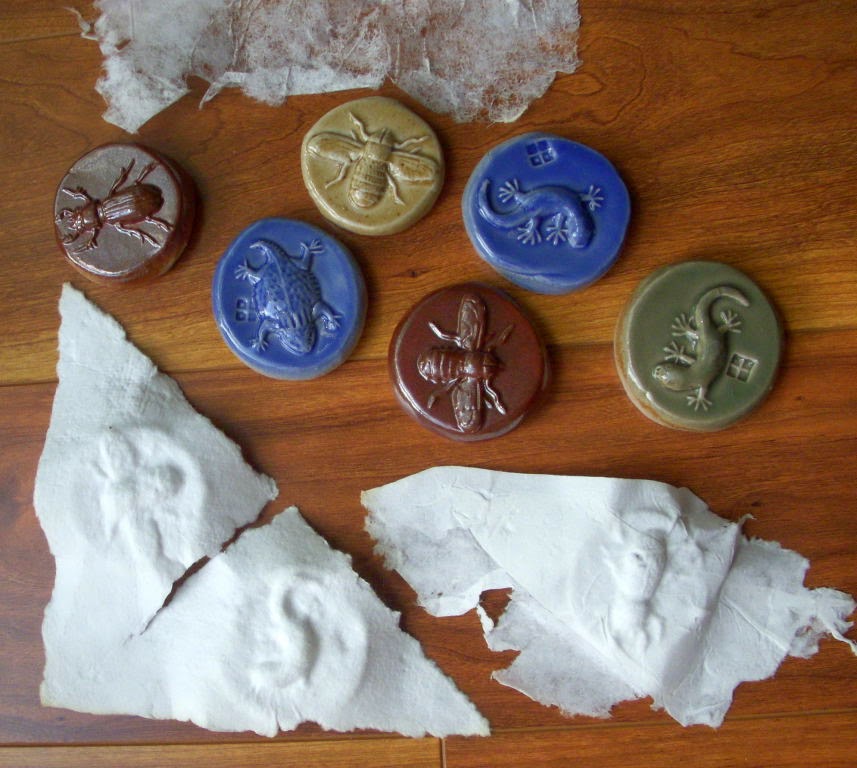 Art, the Beautiful Metaphor: Molded Paper experiment and tiles