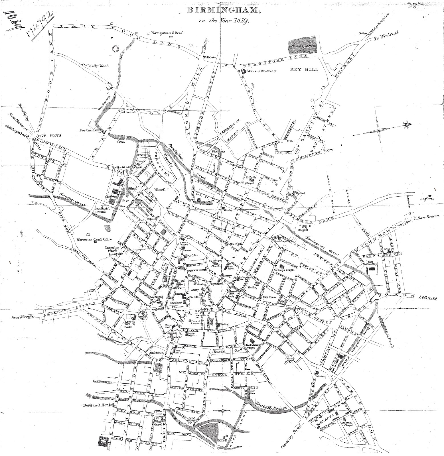 A Tour of Lost Birmingham: A Walk Round Regency Brum with the 1819 Map