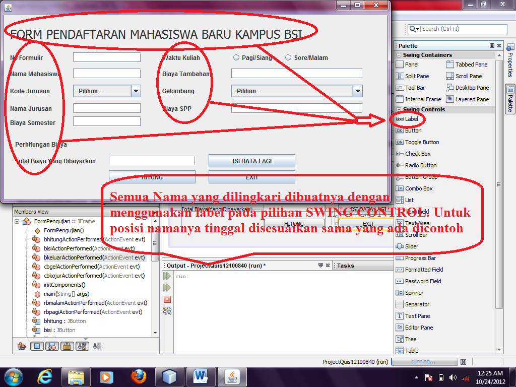 Cara Membuat Java JFrame Form Sederhana Menggunakan Java NetBeans.6.9.1 ...