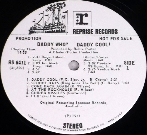 johnkatsmc5: Daddy Cool “Daddy Who? Daddy Cool!” 1971 Australia Rock ...