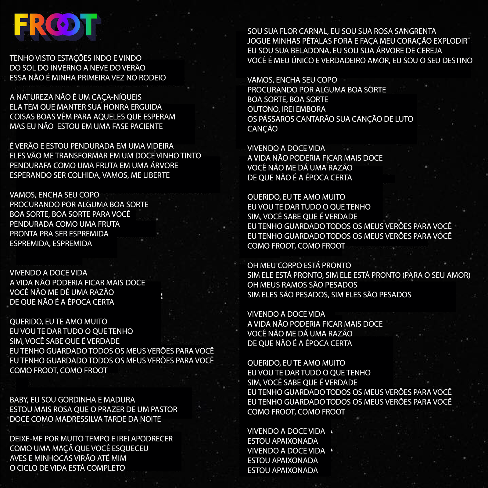 Blog da Música 2.0: Froot - Marina and the Diamonds (Letra e Tradução ...