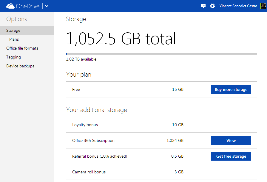 Microsoft Office365 bumps OneDrive storage to 1TB ;-)