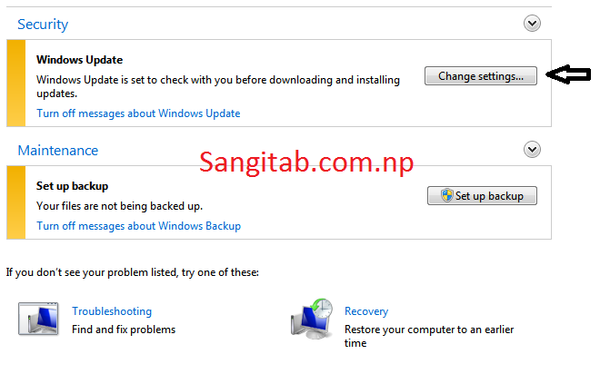 Windows Update Setting | Sangitab Blog | Collection of Audio Books ...
