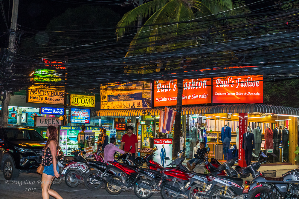 Koh Samui Street night + VIDEO