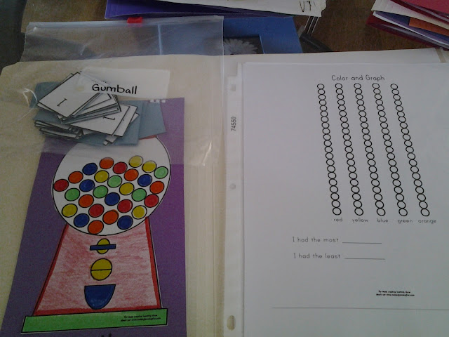 Gumball File Folder Game