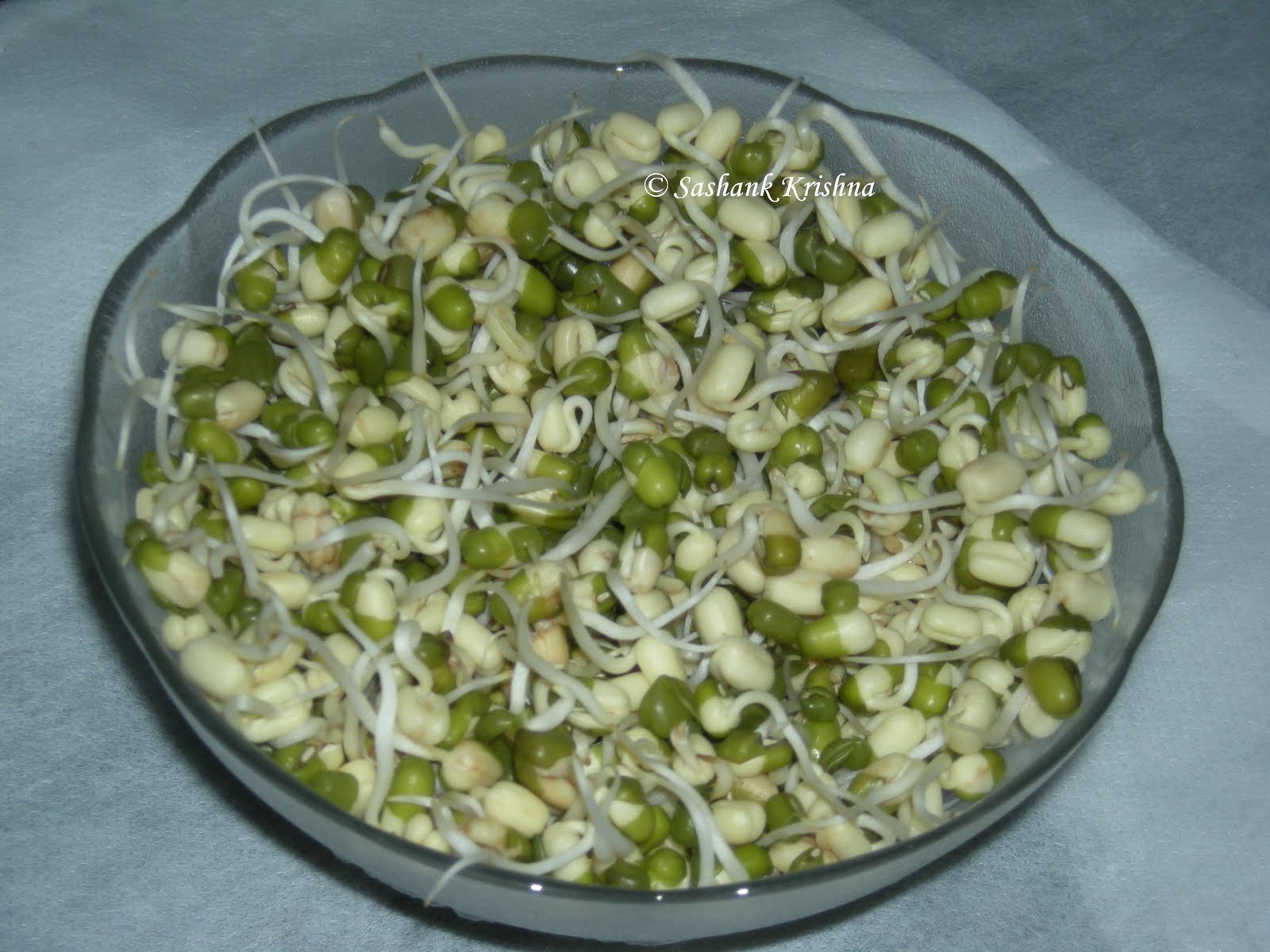 Sprouted green moong dal