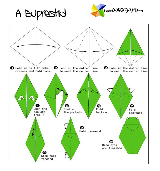 Bug Origami: Buprestid | Paper Origami Guide