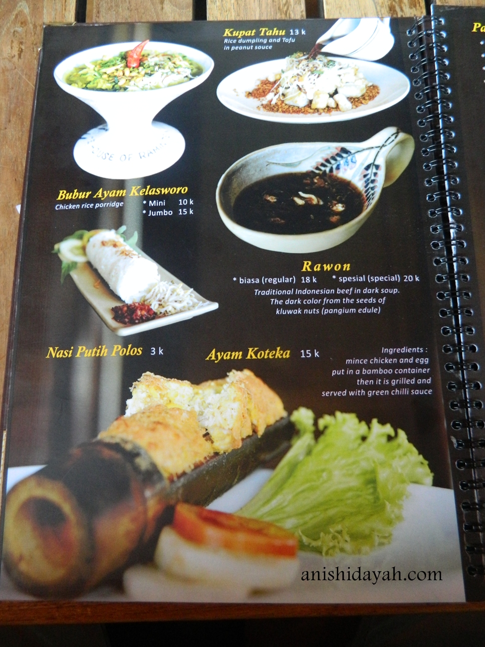 SangPetualang: Iseng - iseng Mengintip Menu di The House Of Raminten