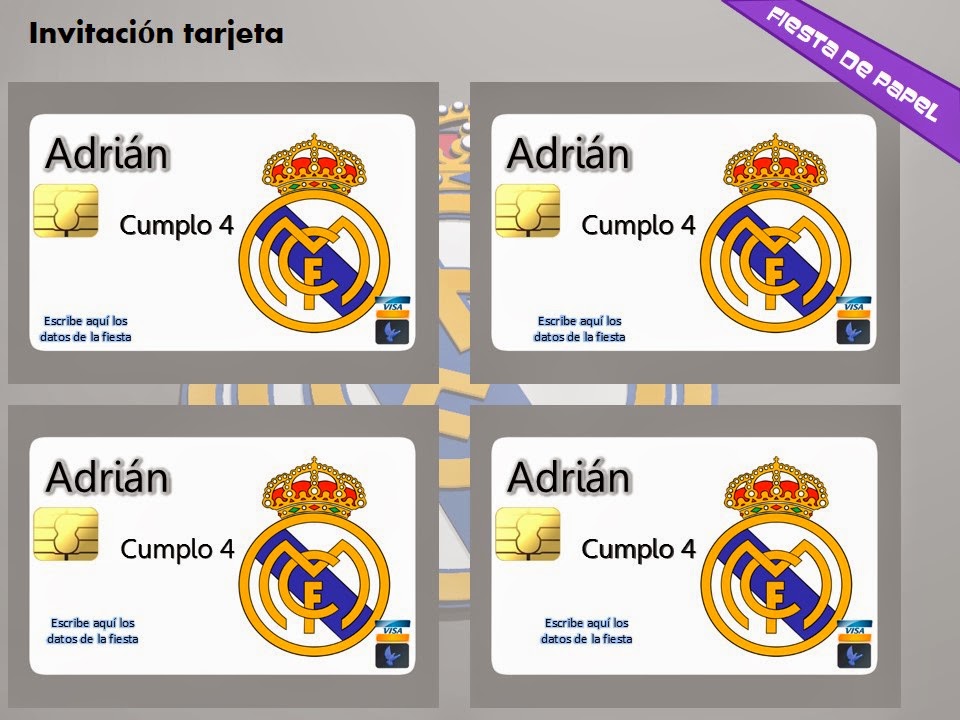 KI-110 Kit Imprimible y Editable Real Madrid | Fiesta de papel