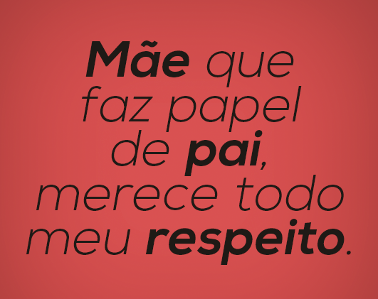 Casa da Aline: Mãe que é pai....