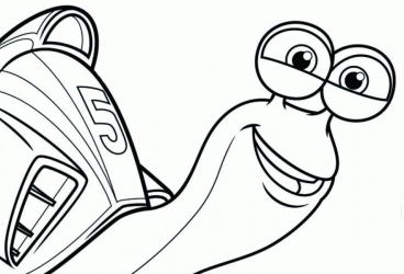 Dibujo de Turbo el Caracol para Colorear y Pintar - Dibujo Views