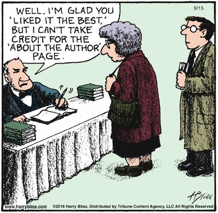 Mystery Fanfare: Cartoon of the Day: Book Signing