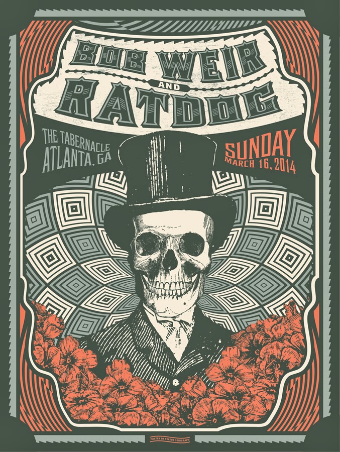 INSIDE THE ROCK POSTER FRAME BLOG: Bob Weir & RatDog Posters by Status ...