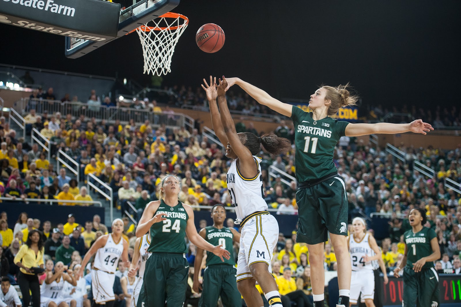 Courtney Sacco Photography: UM Vs. MSU Women's Basketball