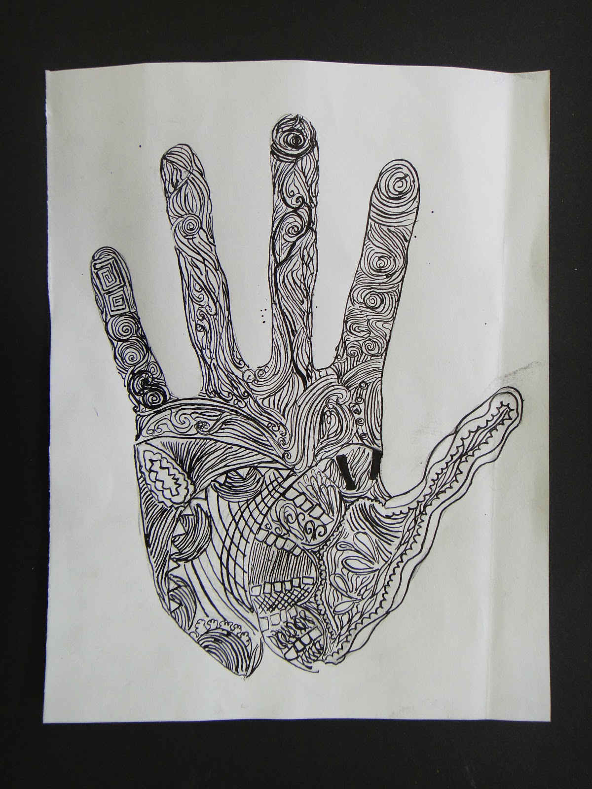 Cobbenhagenmavo Beeldende Vorming: 'Doodling' klas 1 (pen en inkt)