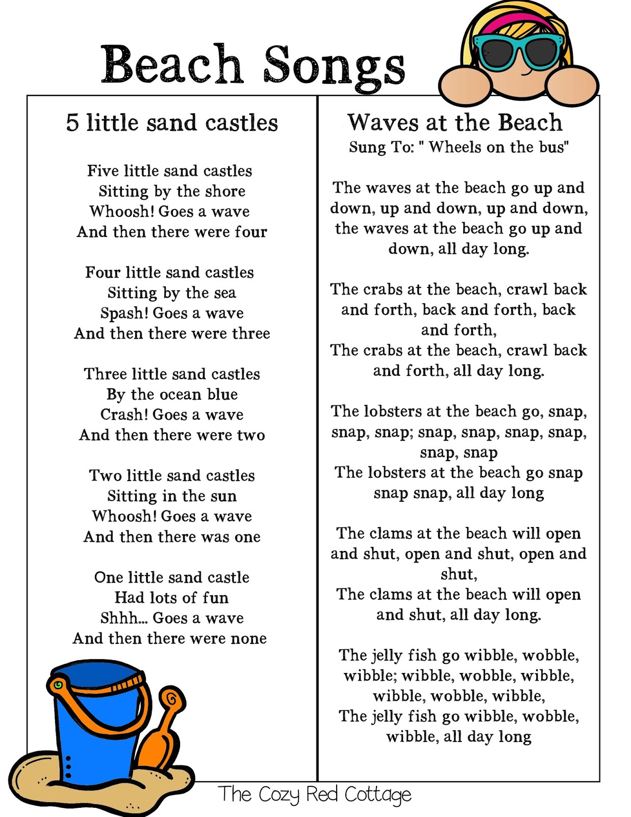 The Cozy Red Cottage: Chicka Chicka Boom Boom and Beach theme