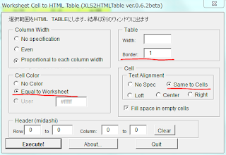 わからなくて調べたこと: Excelで作った表をhtmlに変換するソフト 「XLS2HTMLTABLE」（フリーソフト）