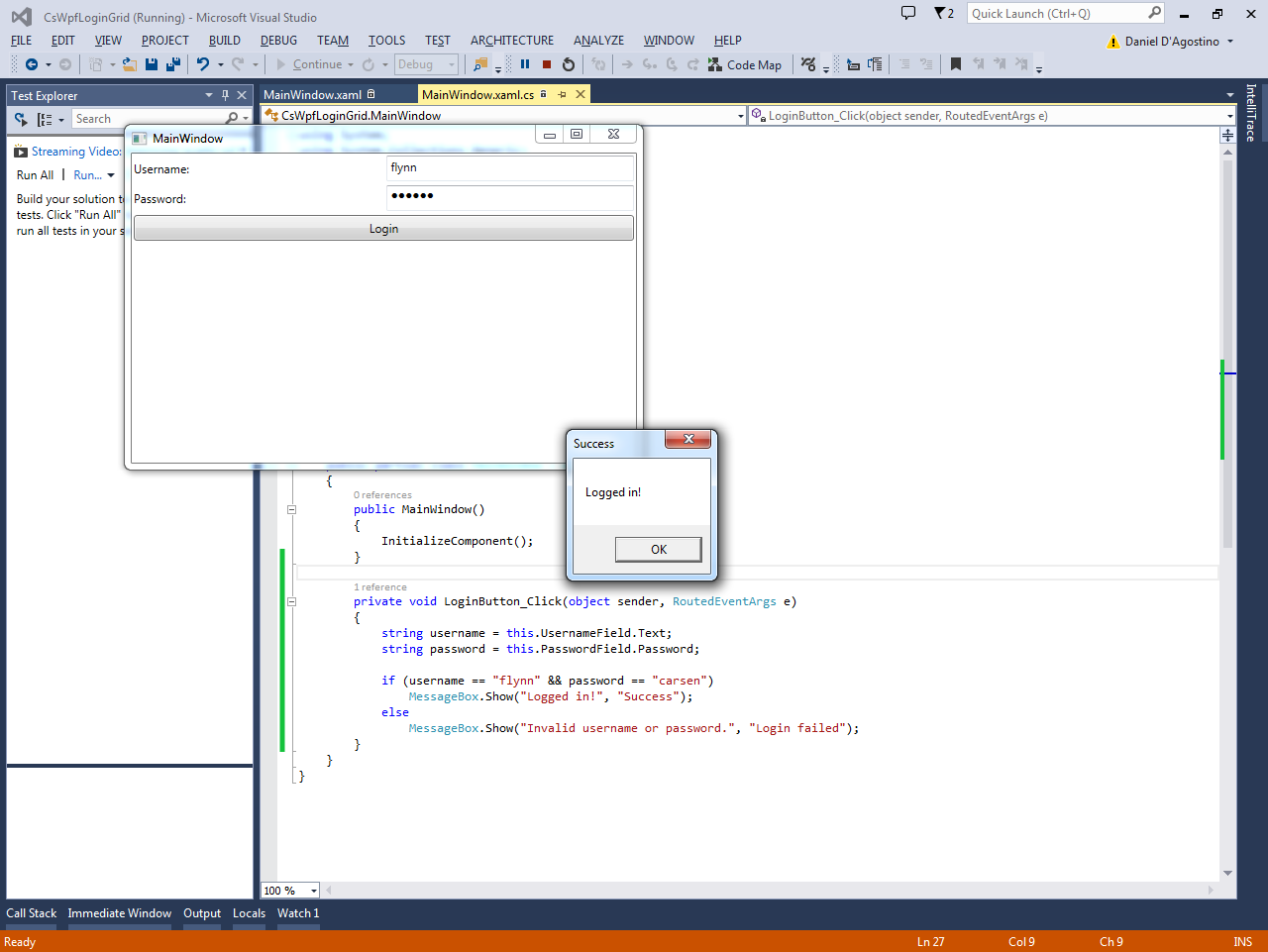 Programmer's Ranch: C# WPF: Basic Login Form using a Grid Programmer's Ranch: C# WPF: Basic Login Form using a Grid