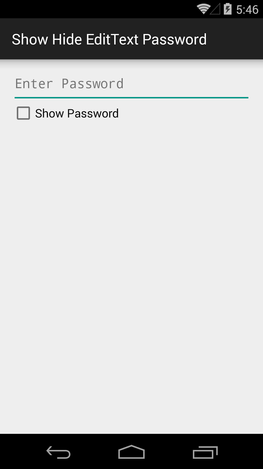 Showing And Hiding Password In Edittext In Android Next Generation Android