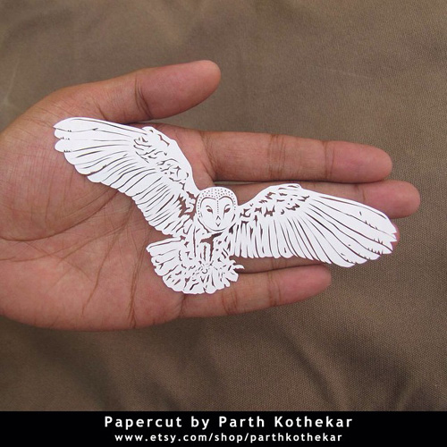 My Owl Barn: Intricate Papercut Art by Parth Kothekar