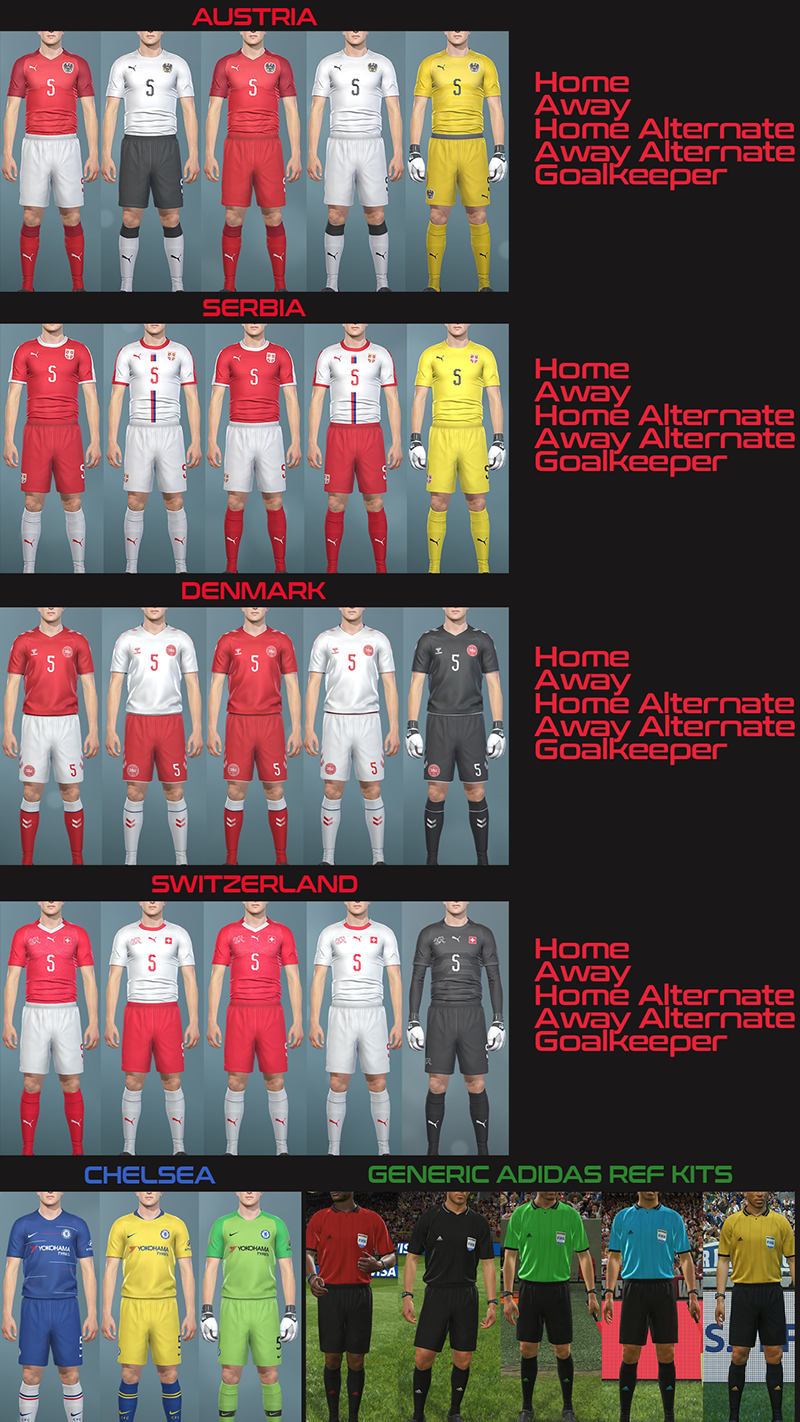 pes-modif: PES 2019 Kits Pack Vol:1 by Hawke