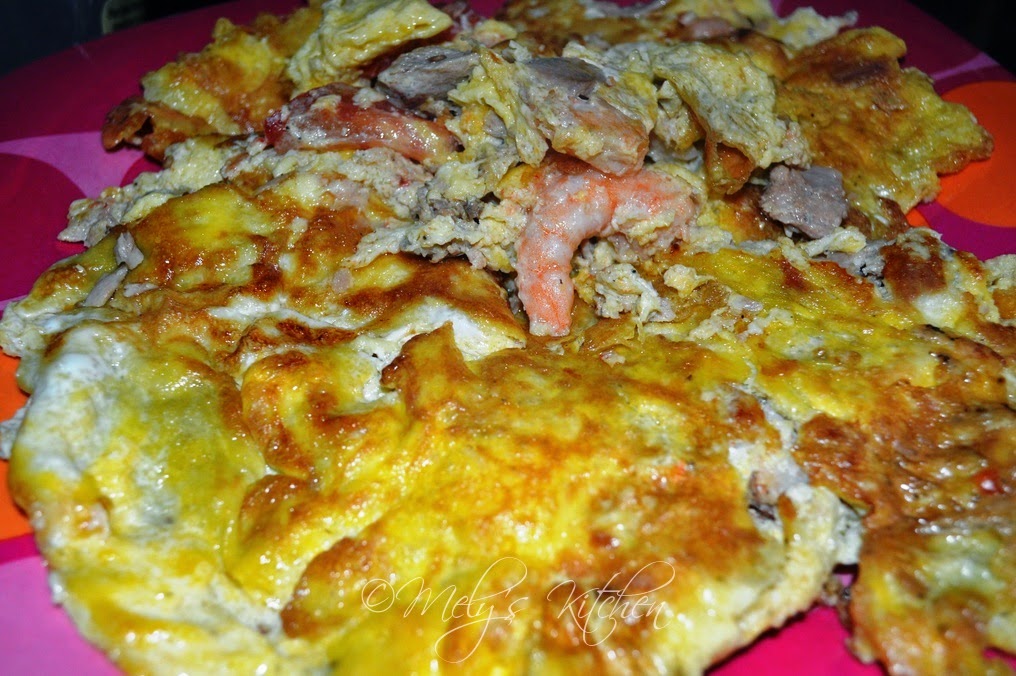 Mely's kitchen: Shrimp and Tuna Omelette