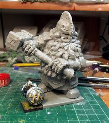 Wargame News and Terrain: MOM Miniatures: Upcoming Dwarf Giant Previewed