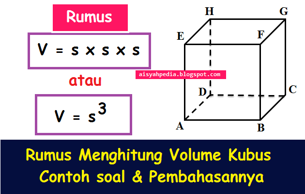 Rumus Menghitung Volume Kubus – Contoh Soal & Pembahasannya - catatan ...