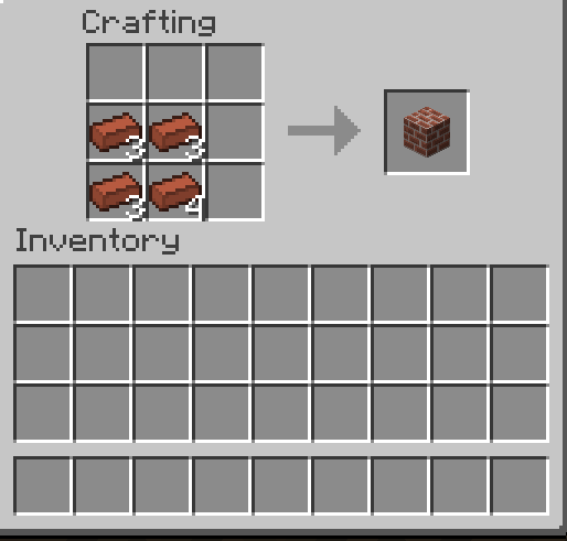 Crafting Tutoriais: Minecraft - Como criar tijolo bloco de tijolo e ...