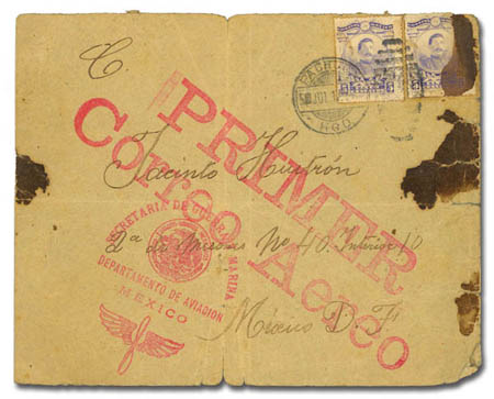 Actualidad Filatélica: CIEN AÑOS DEL PRIMER CORREO AÉREO EN MÉXICO