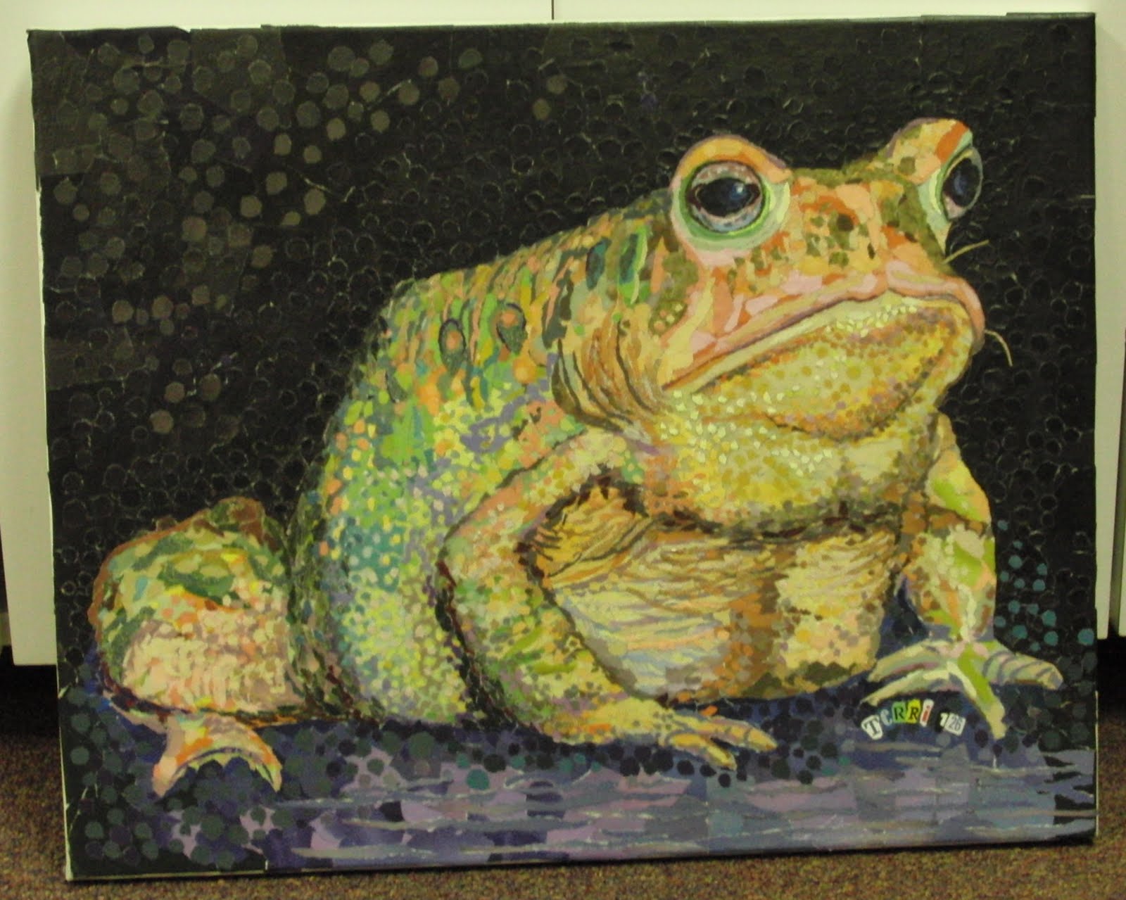 Torn Paper Art: Tina's Toad "Quispehuaman"