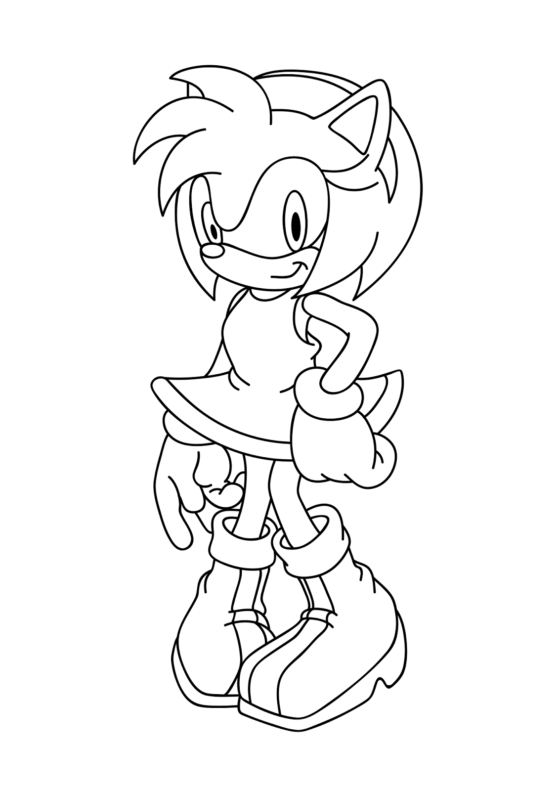 Desenho para colorir e imprimir Emi do Sonic