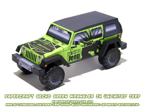 Ninjatoes' papercraft weblog: Papercraft Gecko Green Wrangler JK ...