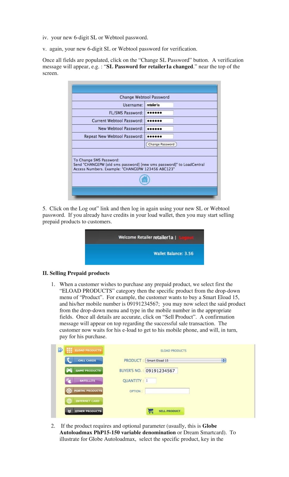 Online Loading Station: LoadCentral