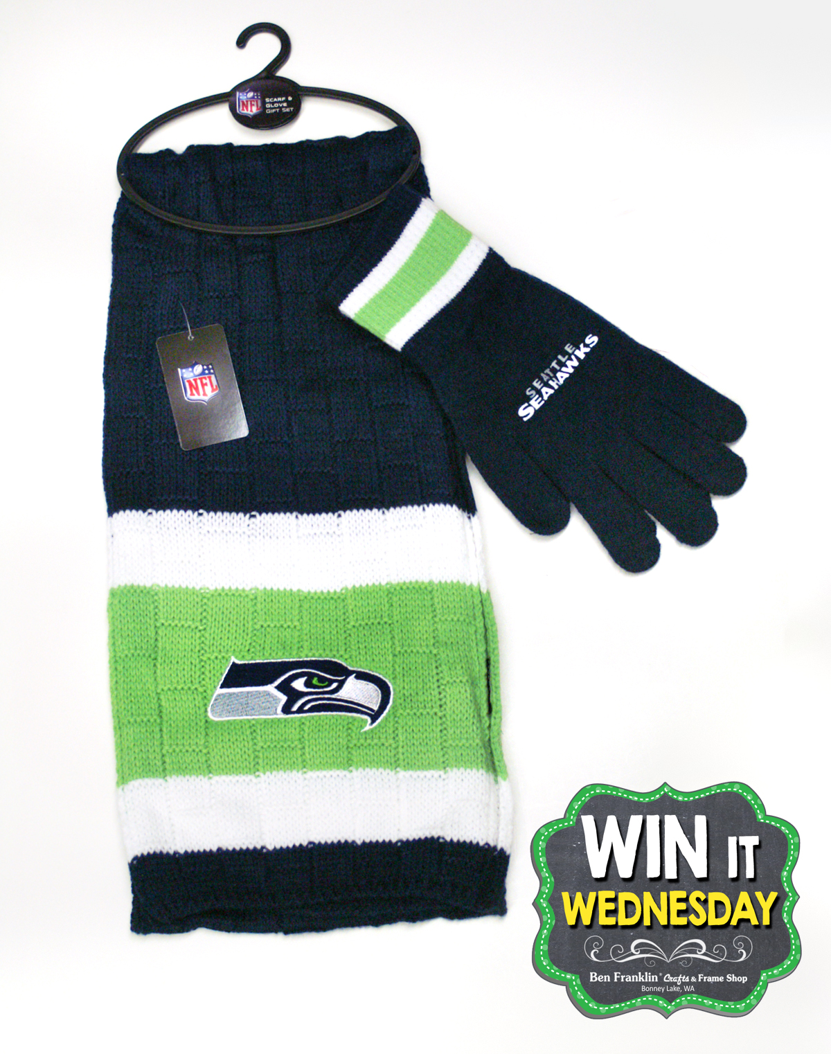 Ben Franklin Crafts and Frame Shop: Win A Seattle Seahawks Scarf and Gloves