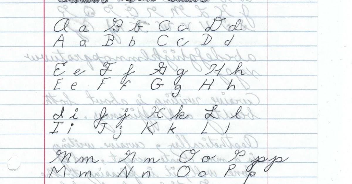 "Pen Pals On Paper" Book Project: Cursive Writing Chart - A "Rosetta ...