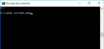 Eseguire script php da riga di comando dos | Oggi è un altro post