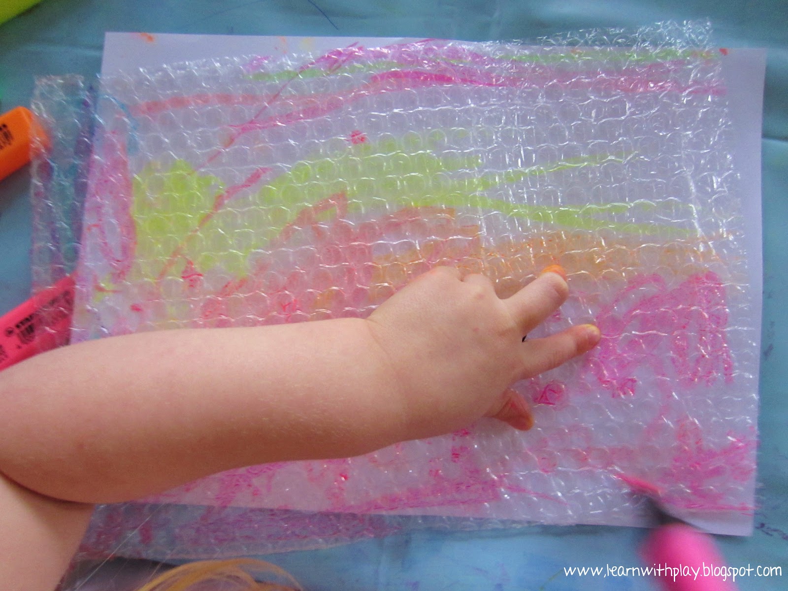 Learn with Play at Home: Drawing & Printing with Highlighters on Bubble ...
