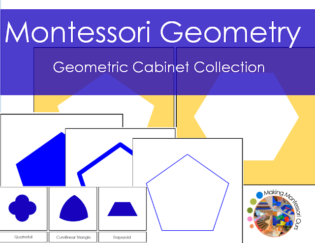 Geometric Cabinet, Montessori Geometry at Home - "Making Montessori Ours"