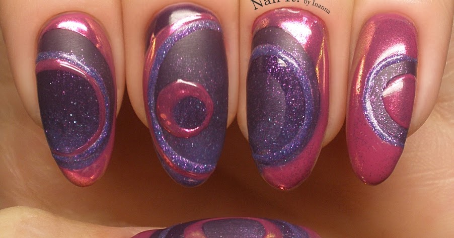 "3D Matt & Shine" - nail art made with Indigo Nails GlassMe "Volcano ...