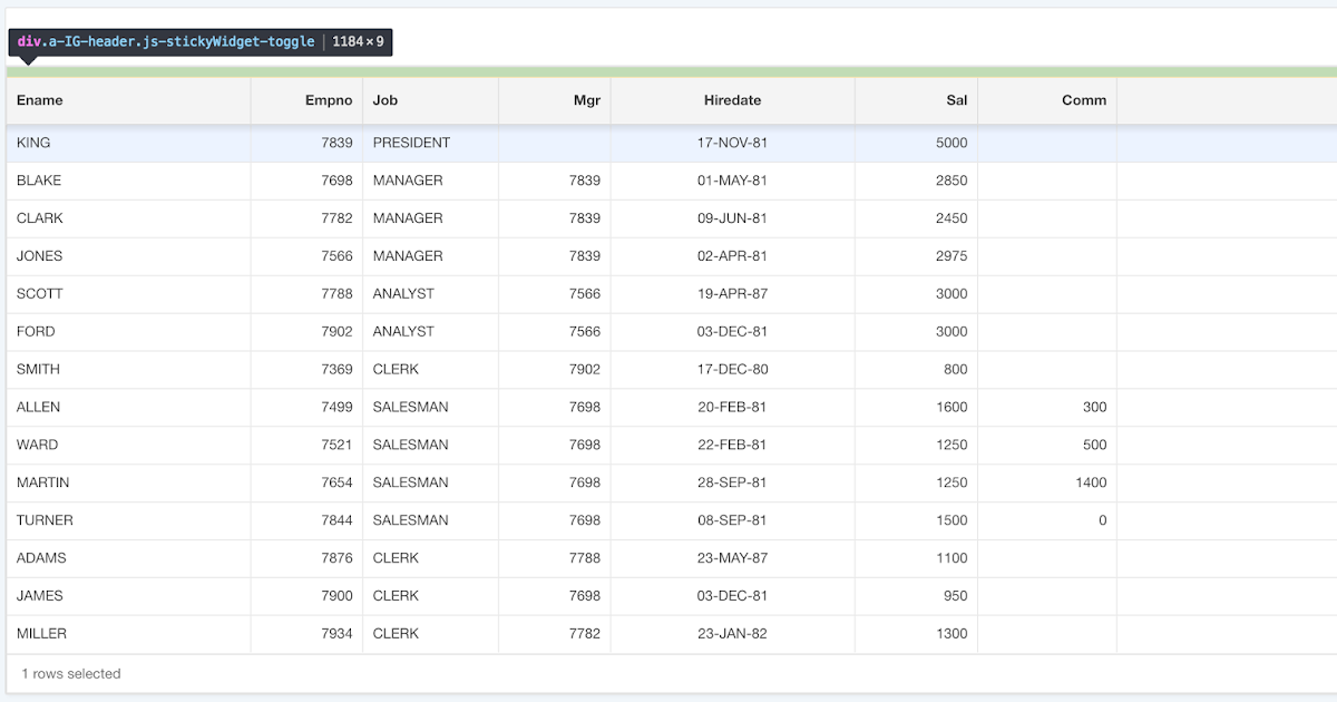 APEX by G: Interactive Grid: How to Fix Blank Toolbar DIV