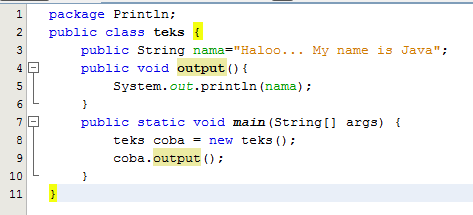 Menampilkan Teks dengan Fungsi ~ Materi Java Pemula