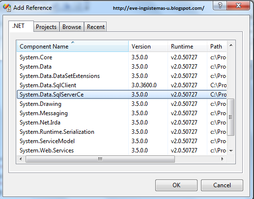 Ingenieria de sistemas: Windows Mobile con C# y datadrid