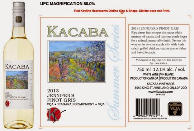 RECENT PAINTINGS & NEWS: Niagara VQA Wine label