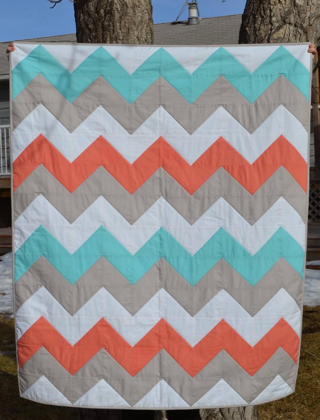 Chevron Quilt Finishes!