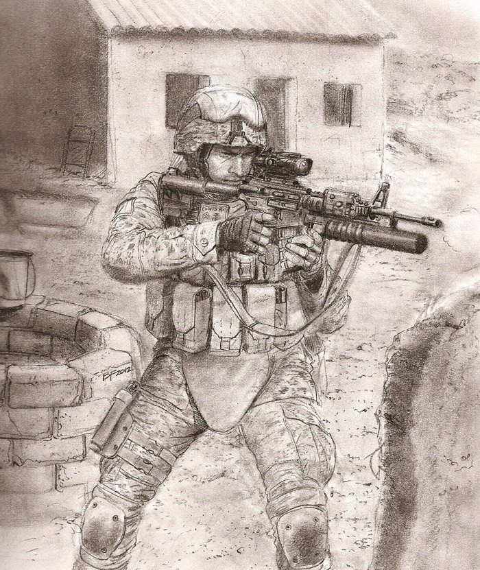 Warriors in art: Modern marine by Brian Flockhart