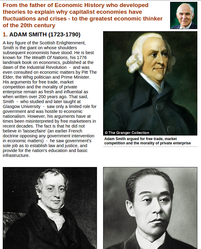 joed205: TOP TEN GREATEST ECONOMISTS