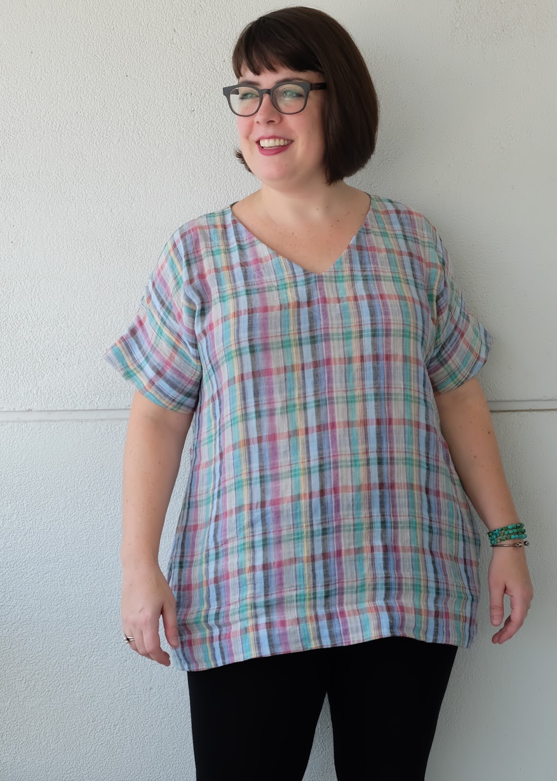 Cookin' & Craftin': Plaid Linen Elani Tunic
