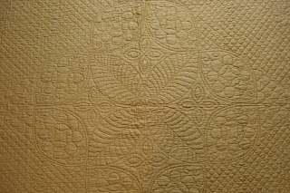 Welsh Quilts: Green and Yellow Quilt from Ashbourne, Derbyshire